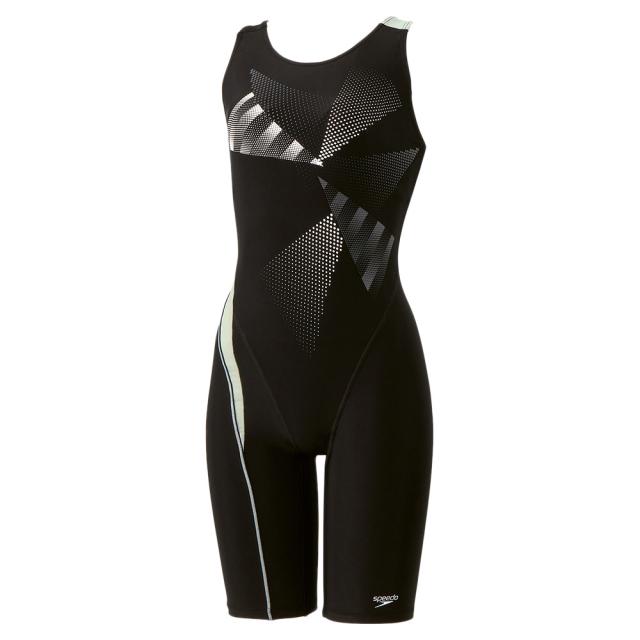 スピード(SPEEDO)フィットネス水着 レディース 水泳 トライアングル ルースン ニースキン SFW12569 K(Lad…