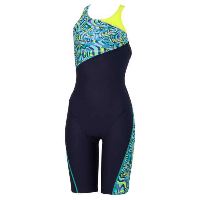 スピード(SPEEDO)オールインワン水着 レディース 水泳 メイズターンズニースキン STW12552 TQ(Lady’s)