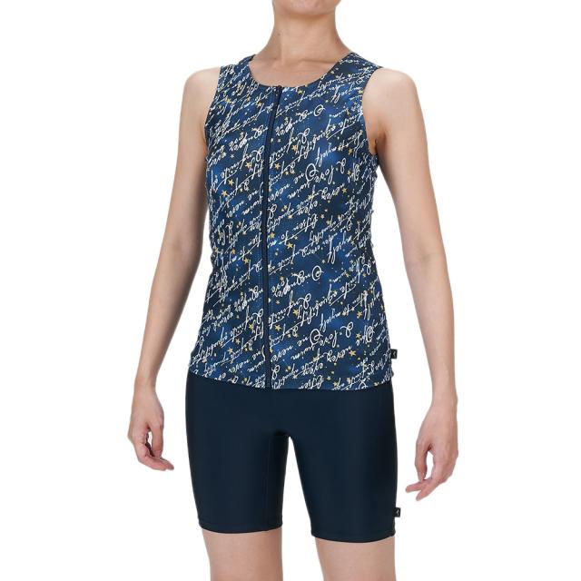 ミズノ(MIZUNO)フィットネス水着 レディース 水泳 アクアフィットネス用セパレーツ ボタン付 N2JGC84314(La…