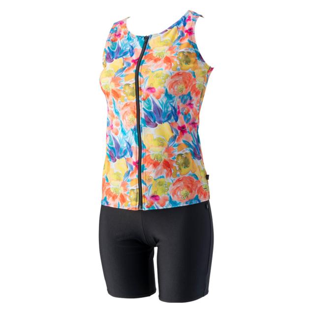 フットマーク(FOOTMARK)フィットネス水着 レディース 水泳 FM25 長持ちする水着セパレーツ オレンジ M-3Lサイ…