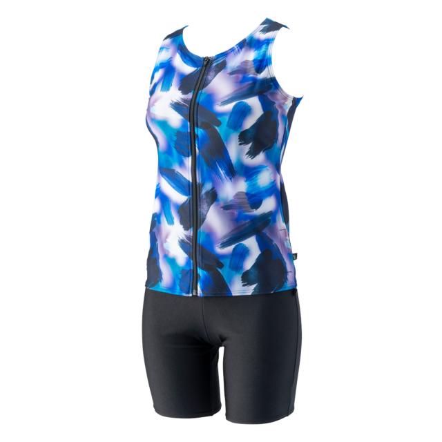 フットマーク(FOOTMARK)フィットネス水着 レディース 水泳 FM25 長持ちする水着セパレーツ 紫 M-3Lサイズ 0…