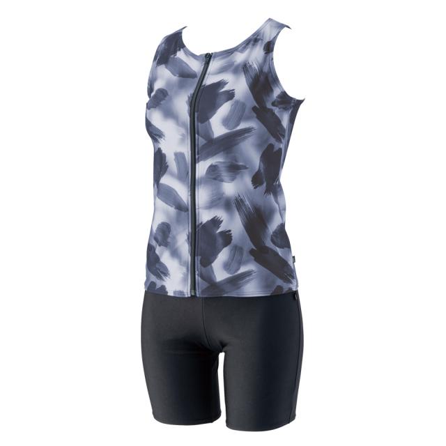 フットマーク(FOOTMARK)フィットネス水着 レディース 水泳 FM25 長持ちする水着セパレーツ グレー M-3Lサイズ…