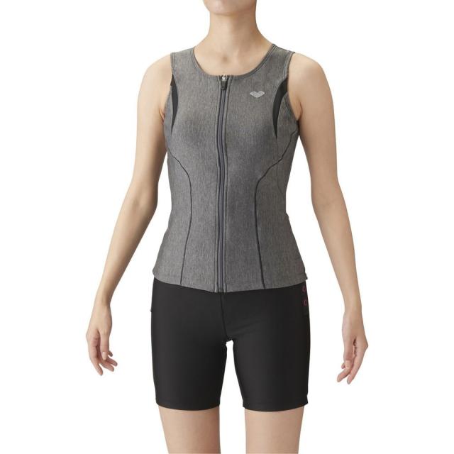 アリーナ(ARENA)フィットネス水着 レディース 水泳 大きめカラースナップ付きセパレーツ LAR-3241WE MKBK(…