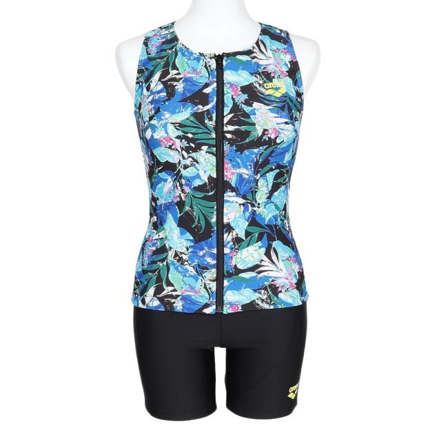 アリーナ(ARENA)フィットネス水着 水泳 フィットネスセパレート 上下セット カバーバック 黒 S-3Lサイズ AS5FW…