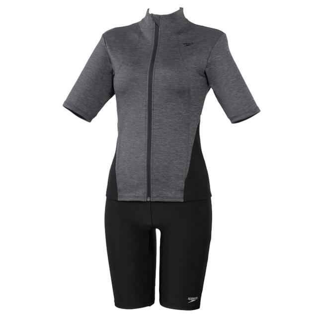 スピード(SPEEDO)フィットネス水着 レディース 水泳 ショートスリーブウェイビーセパ SFW32565 KX 半袖 セパ…