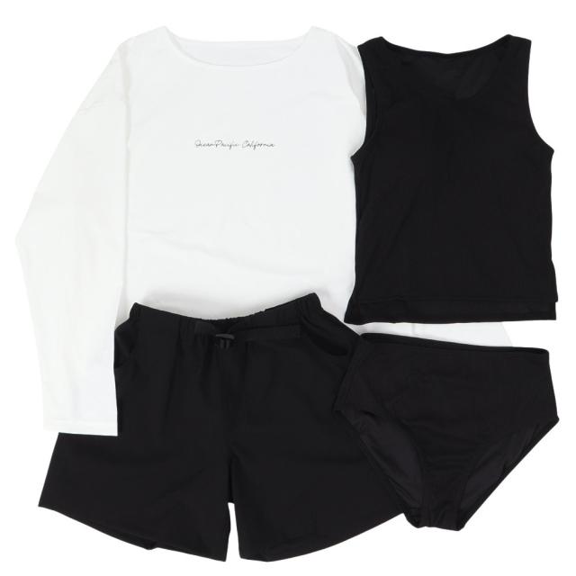 オーシャンパシフィック(Ocean Pacific)セパレーツ水着 4点セット 525808BK(Lady’s)