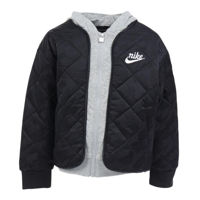 ナイキ(NIKE)ジュニア NKN フリース フーデッド QUILT ジャケット 86N071-023(Jr)