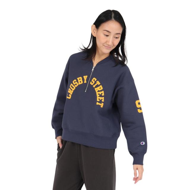 チャンピオン-ヘリテイジ(CHAMPION-HERITAGE)ウィメンズ リバースウィーブ ハーフジップ スウェットシャツ C…