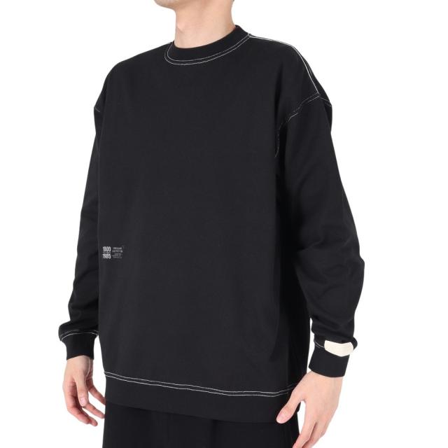 ニューバランス(new balance)1000 リブ裾ロングスリーブ Tシャツレギュラーフィット AMT35101BK(Me…