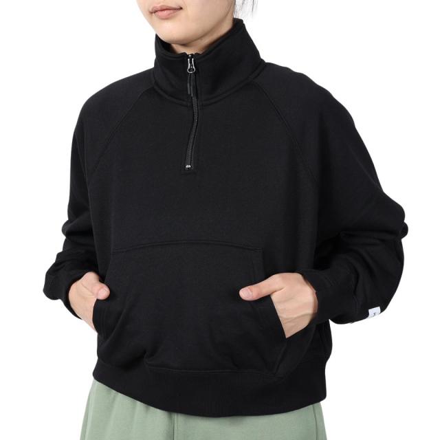 ニキータ(NIKITA)ハーフジップスウェット クロップド丈 NCFF242005-BLK(Lady’s)