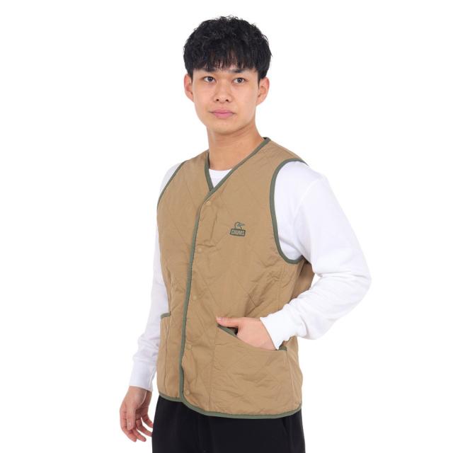 チャムス(CHUMS)カポックキルティングリバーシブルベスト CH04-1374-B001 アウター(Men’s)