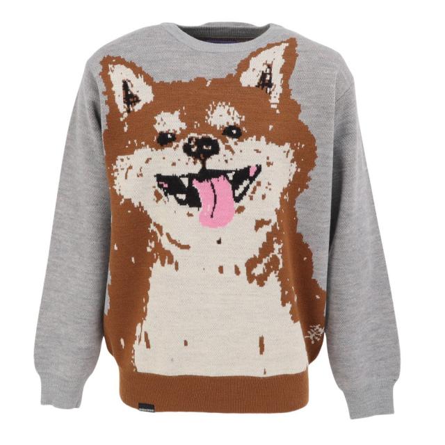 ゴースローキャラバン(GOSLOWCARAVAN)笑う柴犬 IMPACT ジャガードニットセーター 356105 GRY(Me…