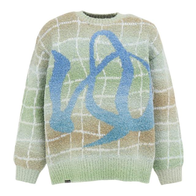 ゴースローキャラバン(GOSLOWCARAVAN)ゆったり銭湯MIXニットセーター 356111 GRN(Men’s)