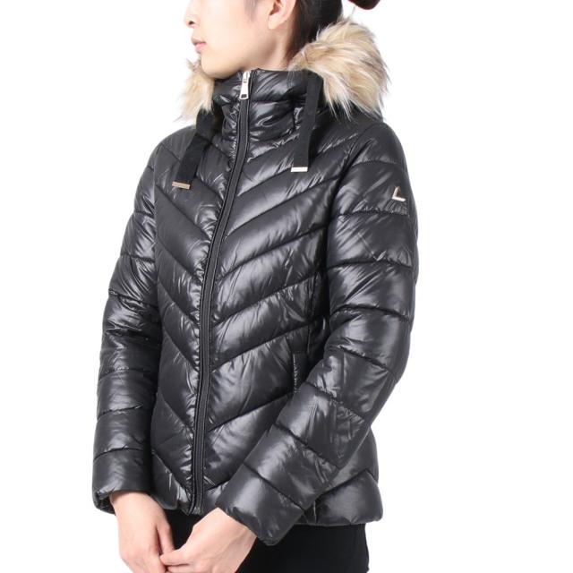 ルフタ(LUHTA)アウター 中綿 ジャケット HAUKILA 4 34428 990 ブラック ファーフード 撥水 再生繊維…