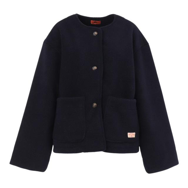 クリフメイヤー(KRIFF MAYER)パイルフリースノーカラージャケット W2525121:79:NAVY(Lady’s)