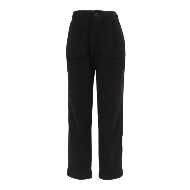 クリフメイヤー(KRIFF MAYER)裏フリースコーデュロイベイカーパンツ W2515126:19:BLACK(Lady’s)