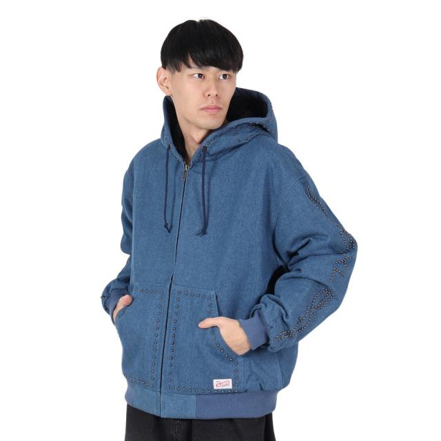 エクストララージ(XLARGE)STUDDED フーディー ワークジャケット 101243021008-INDIGO(Men’…