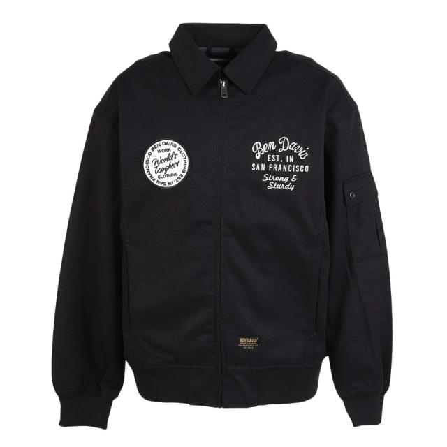 ベンデイビス(BEN DAVIS)バック刺繍 ダックジャケット 25780003-BLK(Men’s)