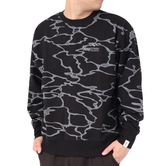 マナスタッシュ(MANASTASH)リチウムクルーネックスウェット 792-3232019 BLACK(Men’s)