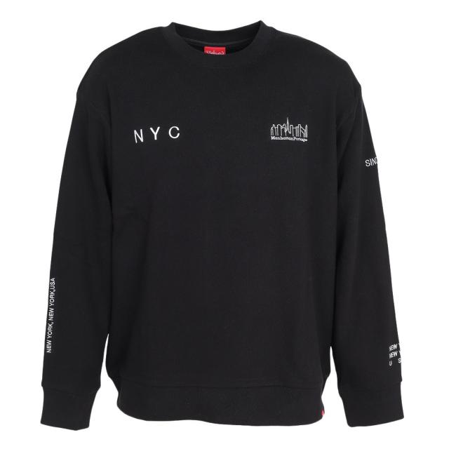 マンハッタンポーテージ(ManhattanPortage)プリントトレーナー スウェット MP-M598 BLACK(Men’…