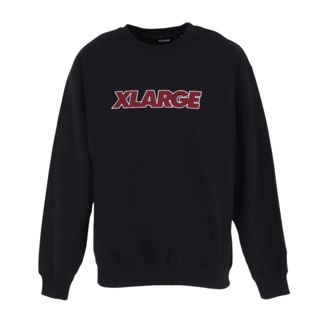エクストララージ(XLARGE)スタンダード ロゴ クルーネック スウェットシャツ 101253012001-BLACK(Me…