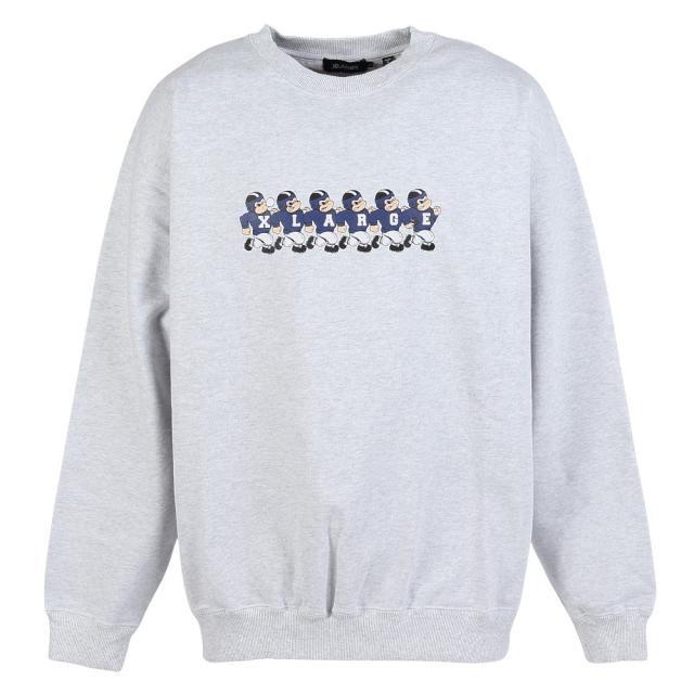 エクストララージ(XLARGE)フットボール クルーネック スウェットシャツ 101253012006-ASH(Men’s)