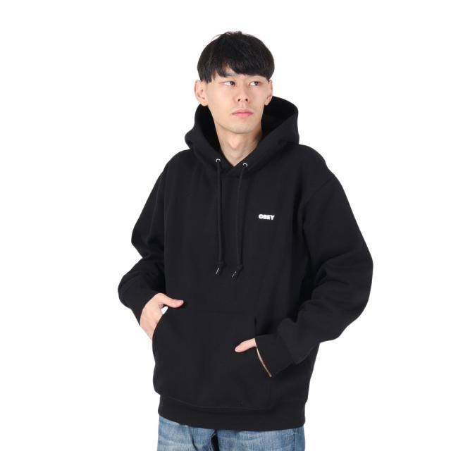 オベイ(OBEY)BOLD フーデッド スウェットシャツ 112842349BLK(Men’s)