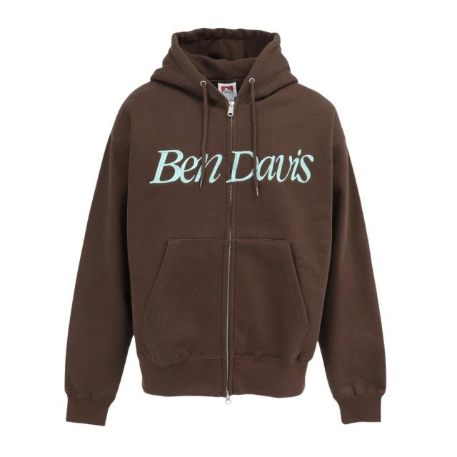 ベンデイビス(BEN DAVIS)ロゴジップパーカー 25780063-BRN(Men’s)