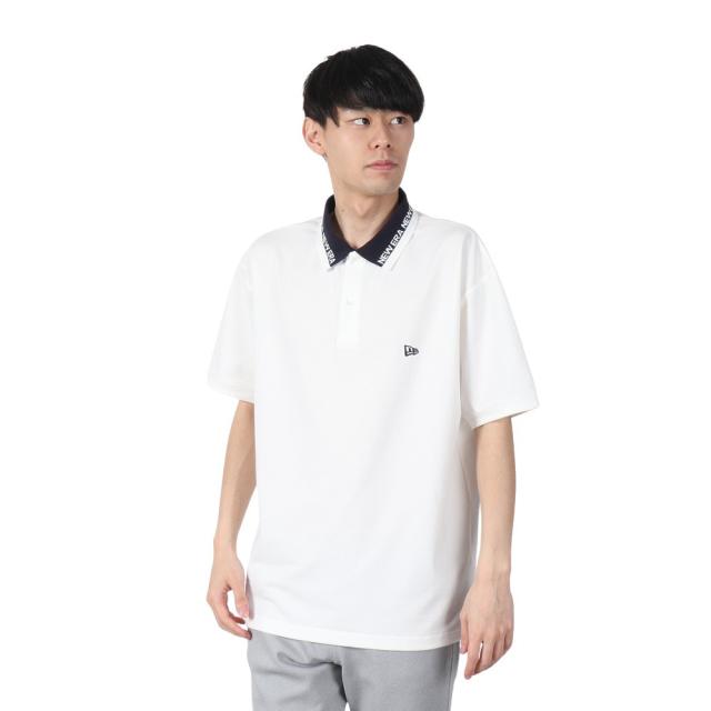 ニューエラ(NEW ERA)半袖 オーバーサイズド ポロシャツ COLLAR LOGO 14121844(Men’s)