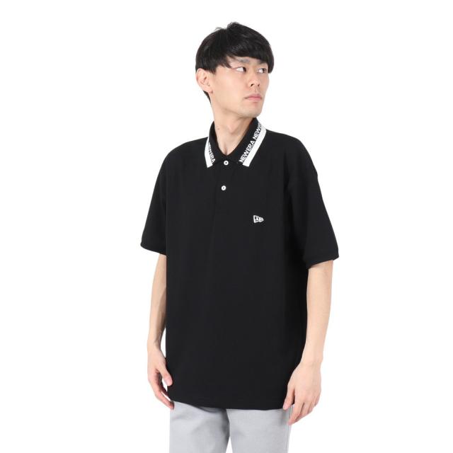 ニューエラ(NEW ERA)半袖 オーバーサイズド ポロシャツ COLLAR LOGO 14121845(Men’s)