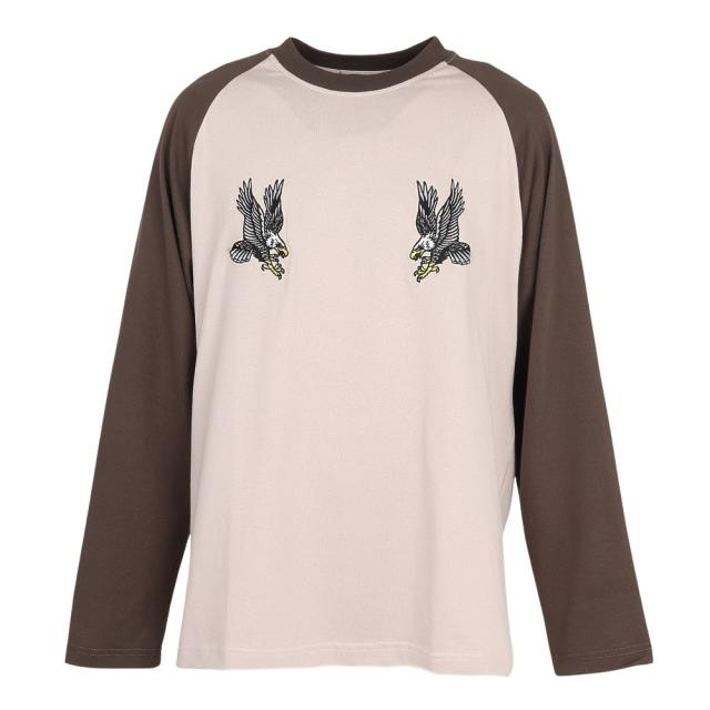 エクストララージ(XLARGE)EAGLE RAGLAN 長袖Tシャツ 101253011020-BROWN(Men’s)