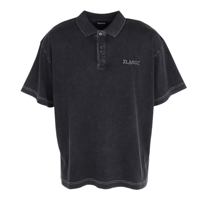 エクストララージ(XLARGE)CHEMICAL WASH SLANTED OG ポロシャツ 101252013001-BLA…