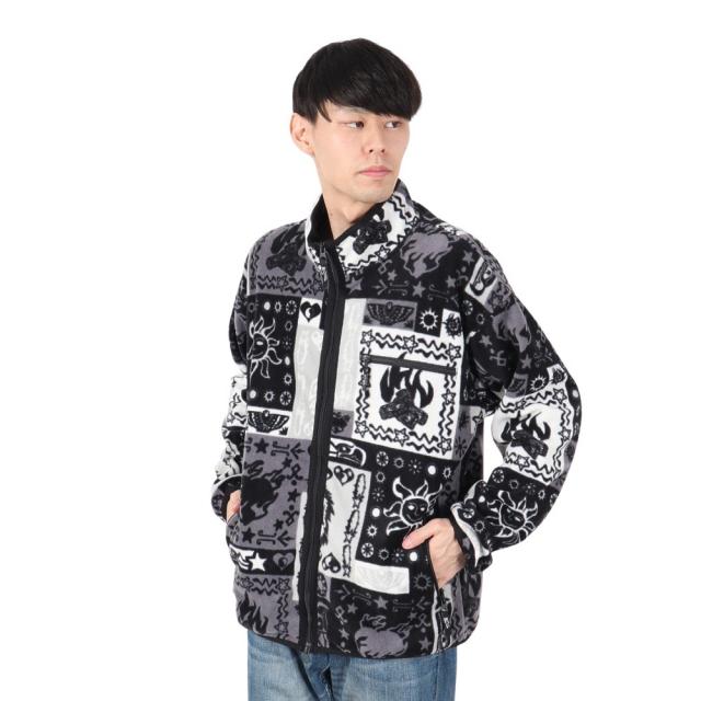 マナスタッシュ(MANASTASH)バンダナフリースジャケット 792-4252006 BLACK(Men’s)