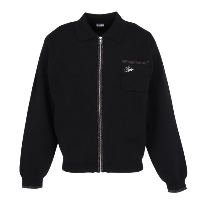 SPLR(SPLR)Glitter Stripe ジップ ニット ポロ 2521-18116-01500(Men’s)