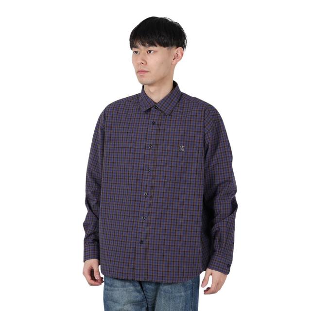 エクストララージ(XLARGE)PLAID 長袖シャツ 101251014002-NAVY(Men’s)