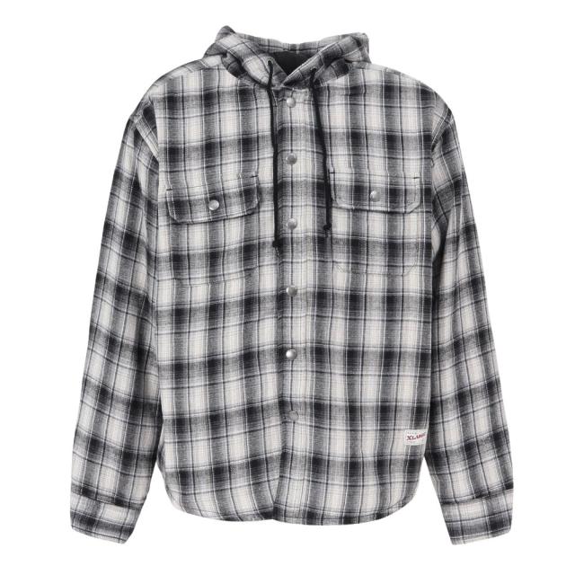 エクストララージ(XLARGE)HOODED FLANNEL シャツ 101253014006-BLACK(Men’s)