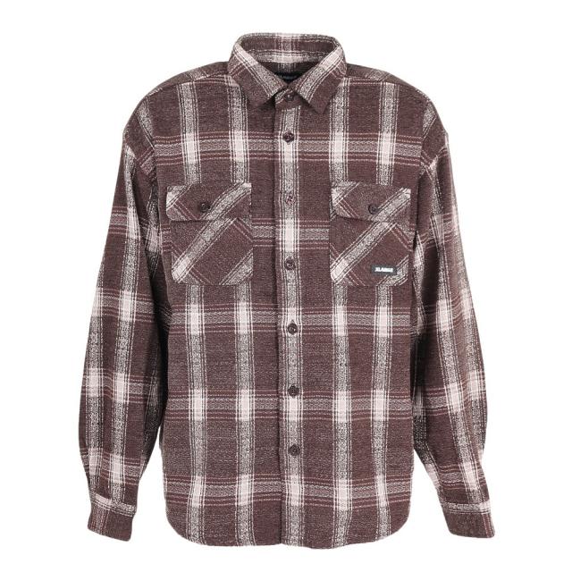 エクストララージ(XLARGE)URBAN PLAID 長袖シャツ 101254014002-BROWN(Men’s、Lady…