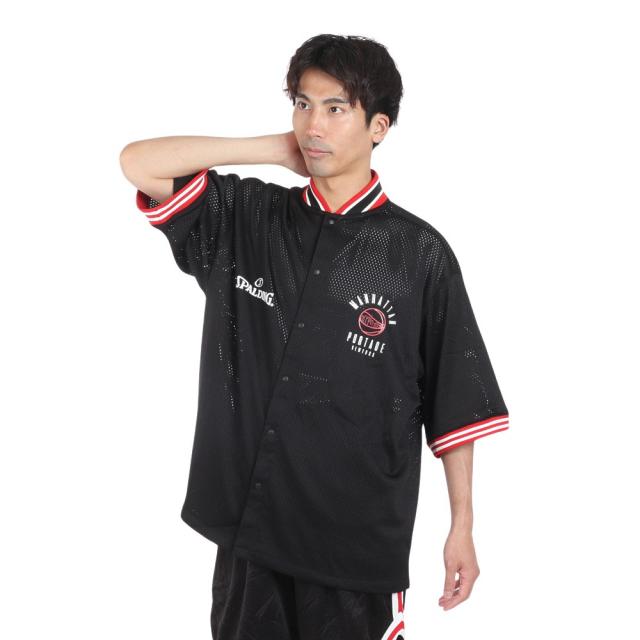 マンハッタンポーテージ(ManhattanPortage)メッシュ半袖シャツ SPALDING 24SS-MP-M571 BL…