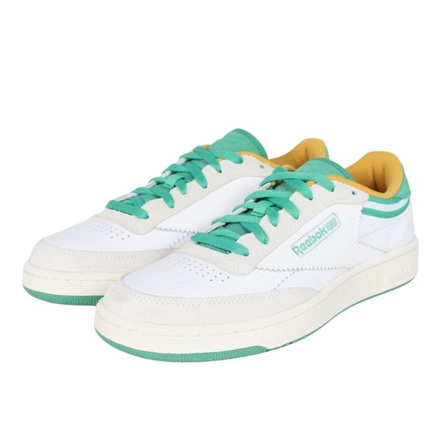 リーボック(REEBOK)タウンシューズ クラブシー 85 ホワイト グリーン 100229840 スニーカー カジュアル(M…