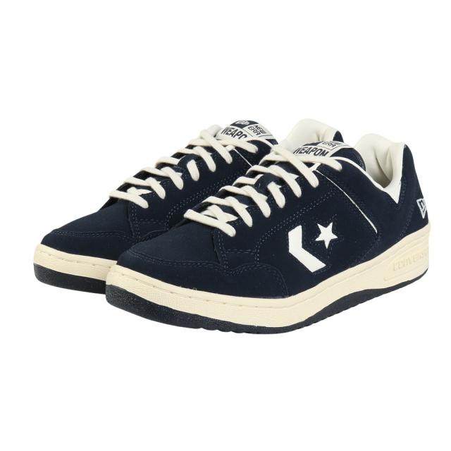 コンバース(CONVERSE)スニーカー タウンシューズ ウエポン スエード OX/NE ネイビー 33701950 カジュア…