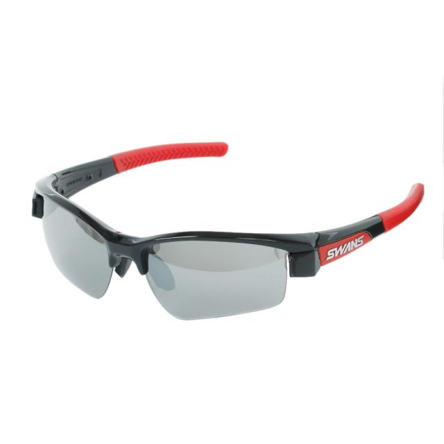 スワンズ(SWANS)サングラス LION SIN ミラーレンズ スポーツサングラス LI SIN-0701 BK/R ケース…