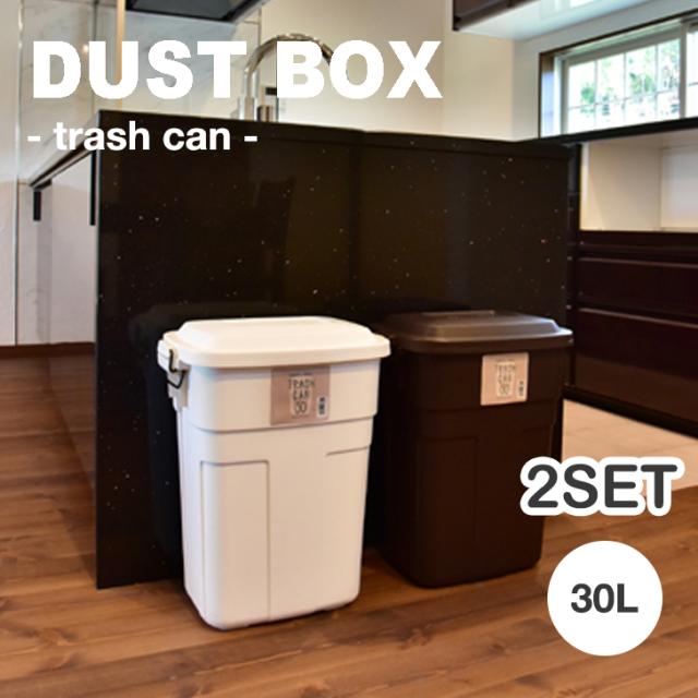 ゴミ箱 ダストボックス トラッシュボックス セット 2個 トラッシュカン 30L 大容量 ベランダ 屋内 屋外 ロック LFS-934WH/BR OTTDの通販はau PAY マーケット ...