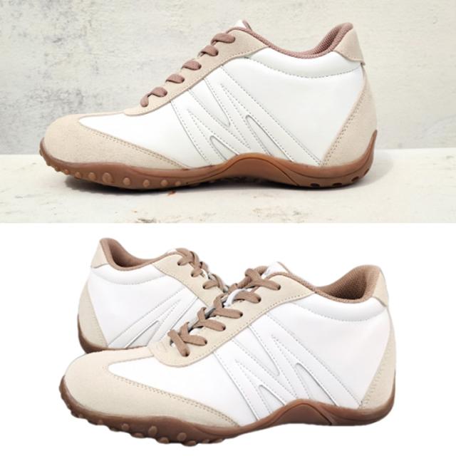 シークレットシューズ 8cmアップ シークレットスニーカー 本革 mnx15