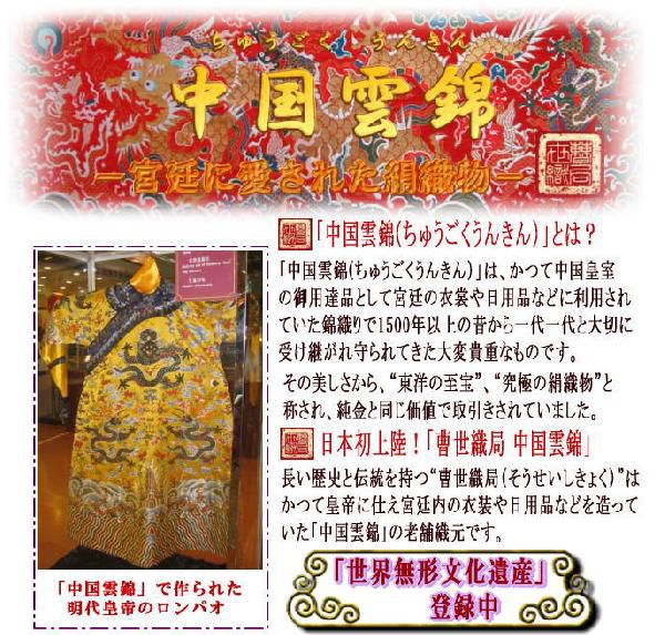 中国雲錦 デザイン ネクタイ 大龍 ブラウン 幻の絹織物 開運 風水 四神