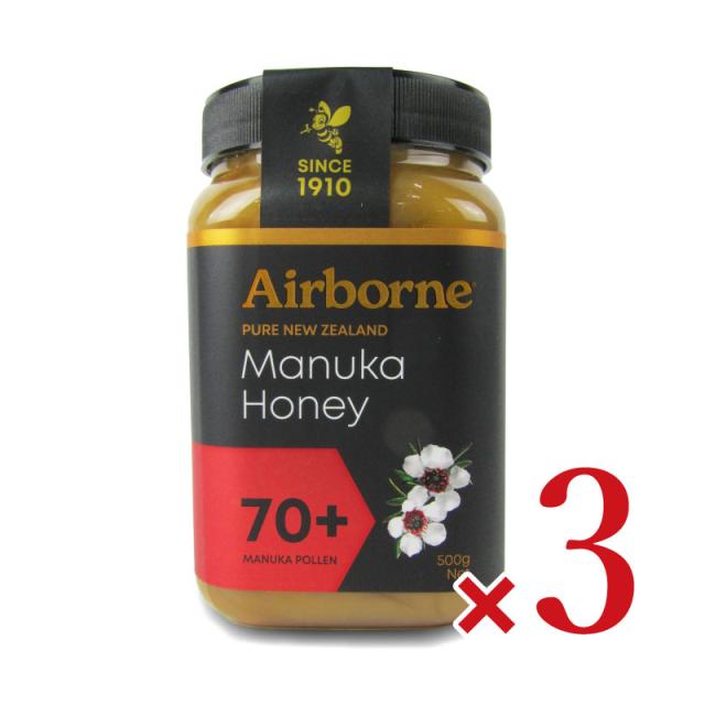 エアボーン マヌカハニー 70+ 500g × 3個 沖縄配送不可
