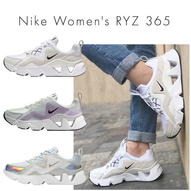 ナイキ スニーカー 厚底 レディ ース 黒 白 軽量 ryz365 I / II おしゃ れ スポーツ 仕事 痛くない 通学 通気性 ギフト 疲れにくい 通勤 夏 nike