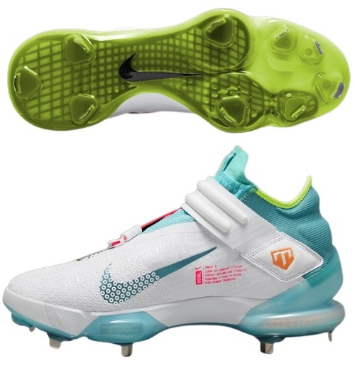 スパイク 野球 ハイカット 金具 黒 軽量 ネイビー マジックテープ NIKE