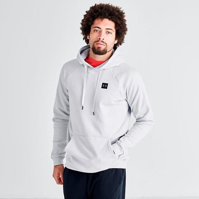 アンダーアーマー メンズ Under Armour Rivar Fleece Pullover Hoodie パーカー フーディー Halo Grey/Black
