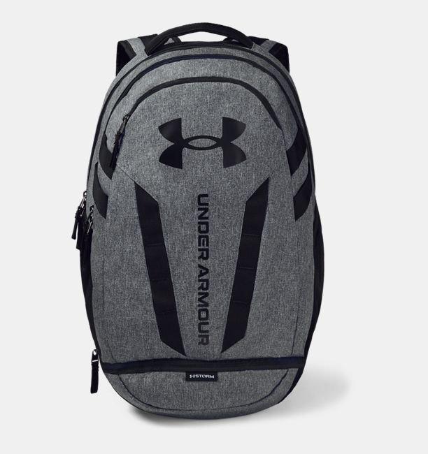 アンダーアーマー ユニセックス バックパック Under Armour Hustle Backpack リュック Black/Graphite Medium Heather