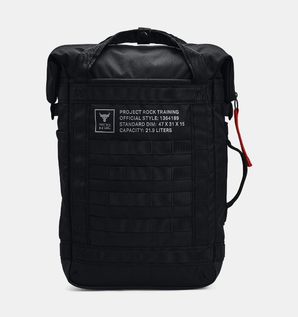 アンダーアーマー メンズ バックパック リュックサック Under Armour Project Rock Box Duffle Backpack - Black/Pitch Gray